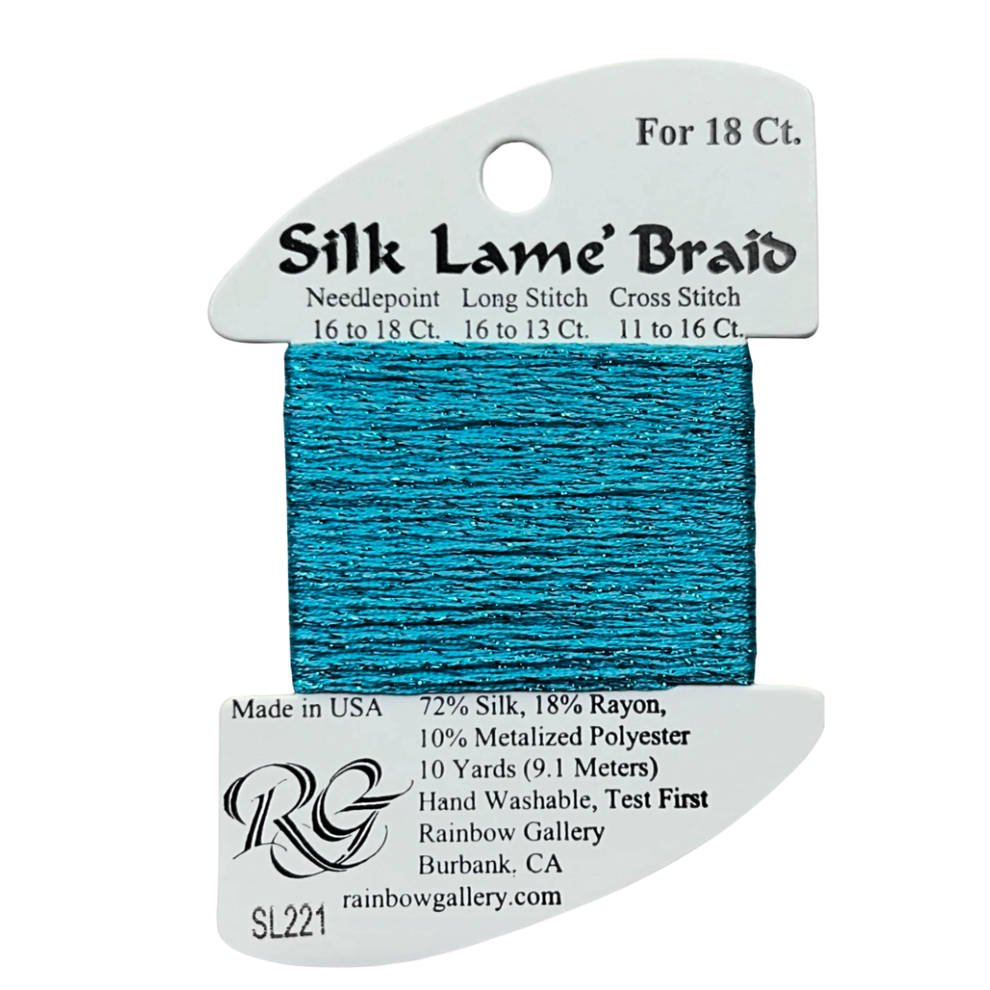 Silk Lamé Braid SL221 Capri Breeze – Rachel Barri Designs Inc.