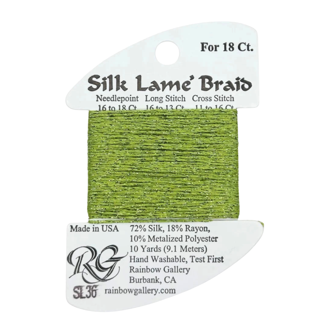 Silk Lamé Braid SL36 Chartreuse – Rachel Barri Designs Inc.