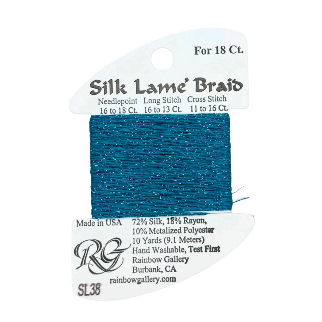 Silk Lamé Braid SL38 Caribbean – Rachel Barri Designs Inc.