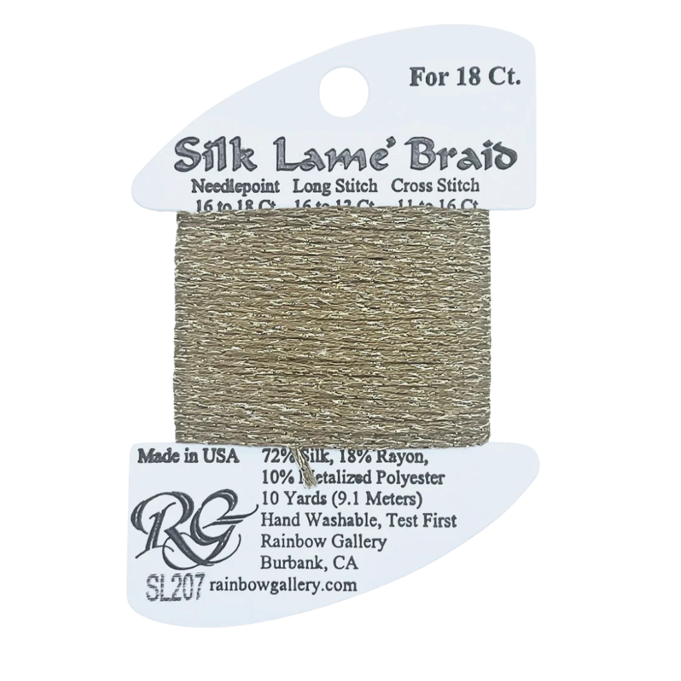 Silk Lamé Braid SL207 Prairie Dust – Rachel Barri Designs Inc.