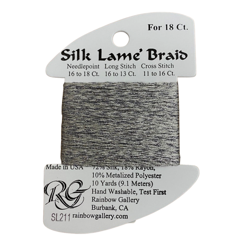 Silk Lamé Braid SL211 Glacier Gray – Rachel Barri Designs Inc.